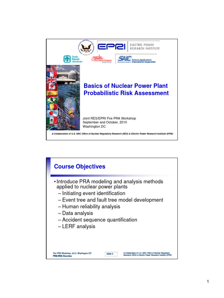 PRA - Nuclear plant-EPRI | PDF | Nuclear Regulatory Commission | Risk