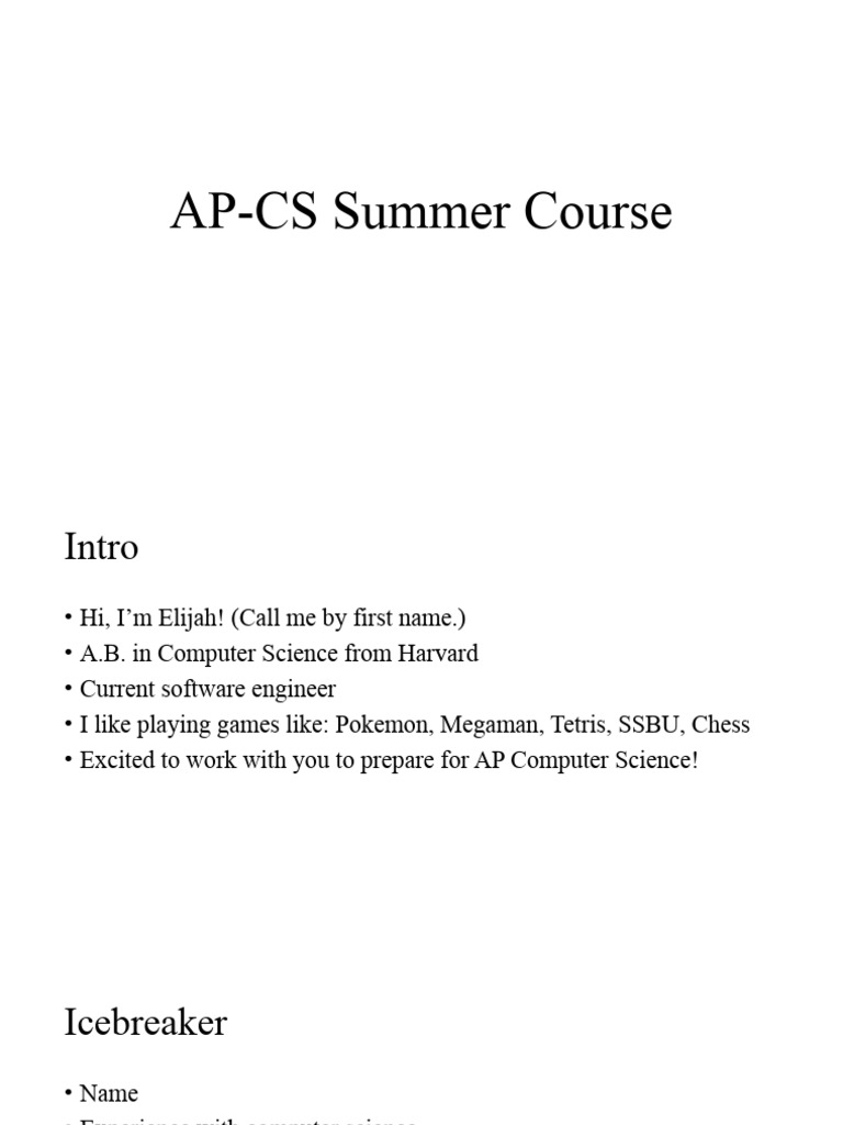 APCSA | PDF | Computers