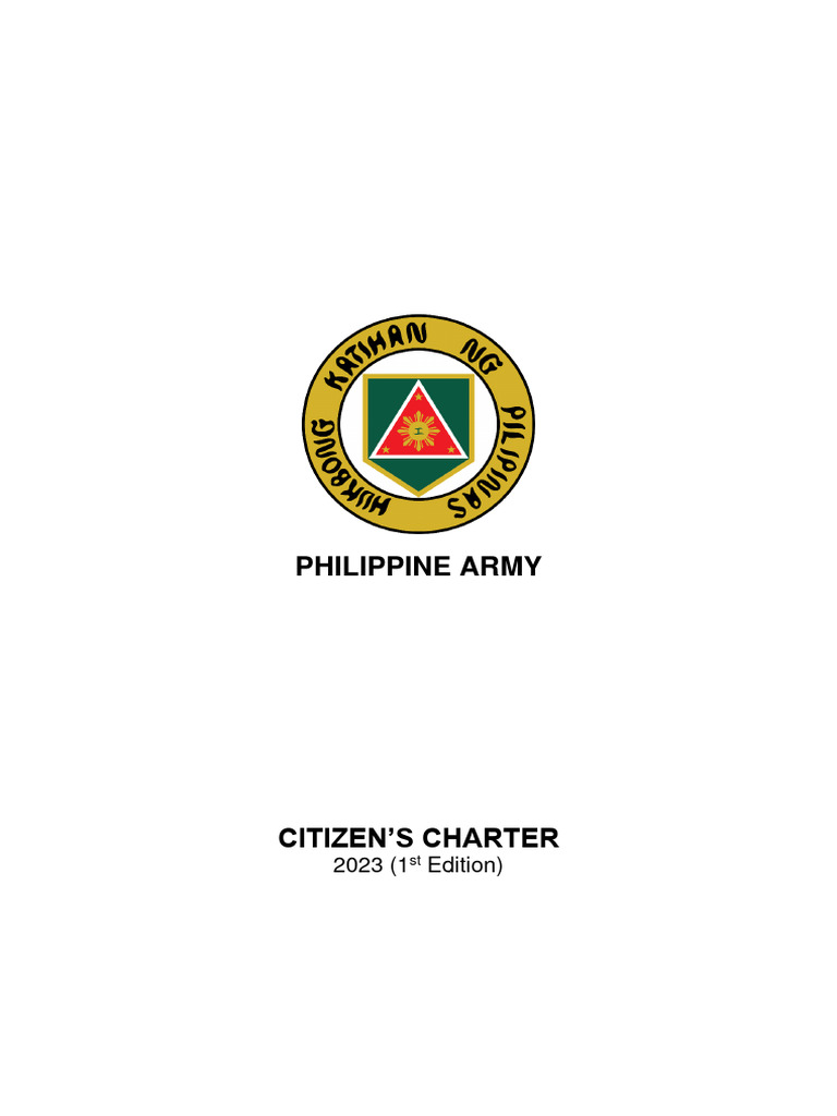 Philippine Army Citizens Charter 2023 1 | PDF | Patient | Emergency ...
