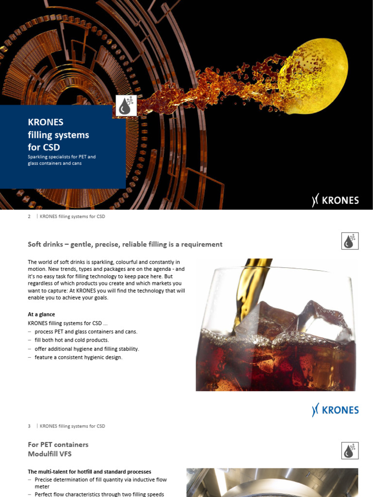 Krones Modulfill Vfs C Filling Systems For Soft Drinks | PDF | Valve | Pressure