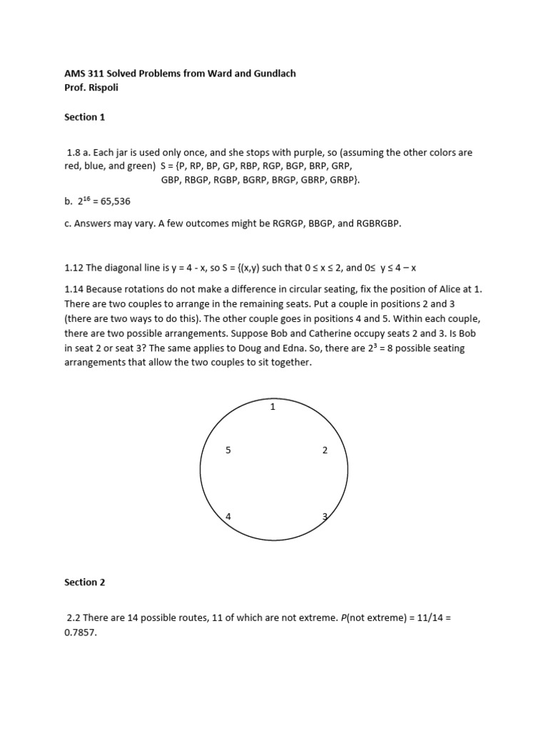 Probability Problem Solutions | PDF | Applied Mathematics