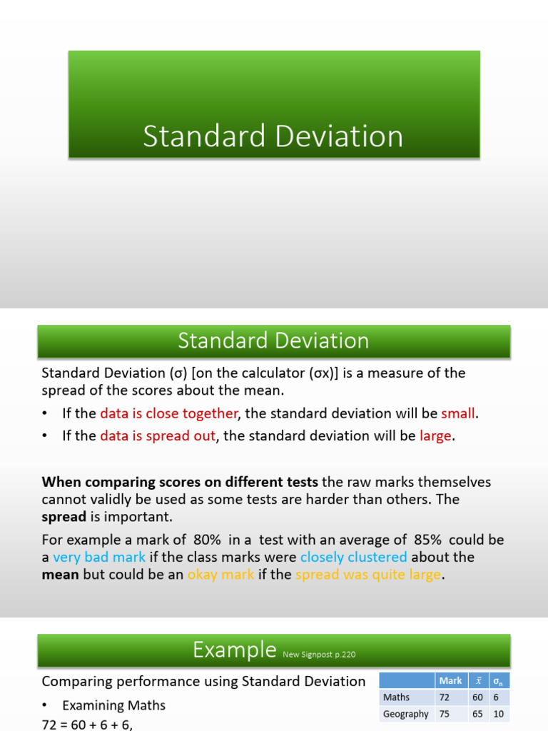 25 Standard Deviation | PDF | Skewness | Standard Deviation
