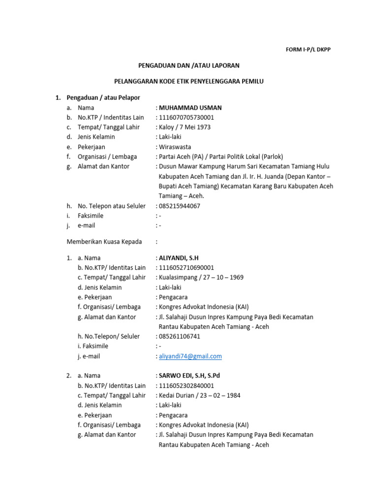FORM I Ralat 2 | PDF | Politik