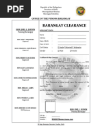 Brgy. Clearance 2025 | PDF
