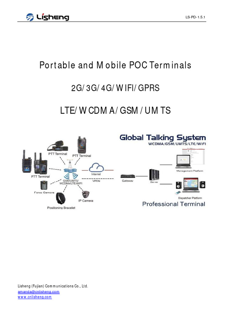 Lisheng 4g Lte Poc Radios Product Description | PDF | Lte (Telecommunication) | Information And ...