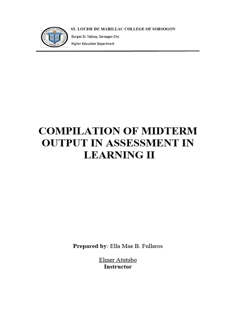 Midterm Assessment Rubrics Compilation | PDF | Rubric (Academic) | Cognition