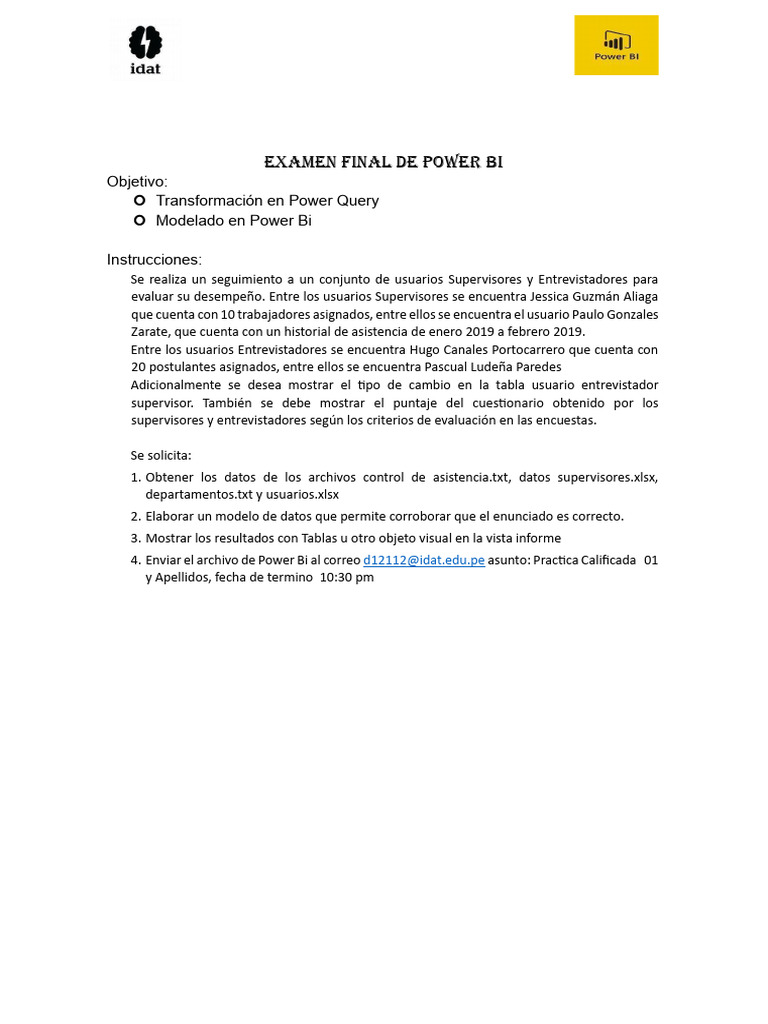Practica Calificada de Power Bi | PDF | Crecimiento personal y profesional | Negocios