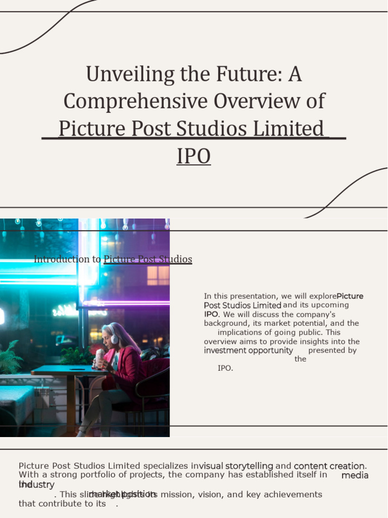 Picture Post Studios Limited IPO Overview | PDF | Business | Finance ...