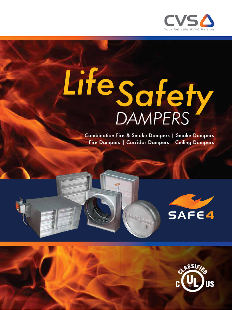 CVS UL Damper Brochure | PDF | Duct (Flow) | Wall