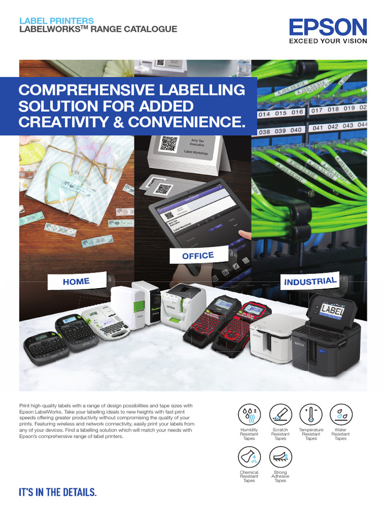Epson LabelWorks Range Brochure (2021) | PDF | Printer (Computing) | Usb