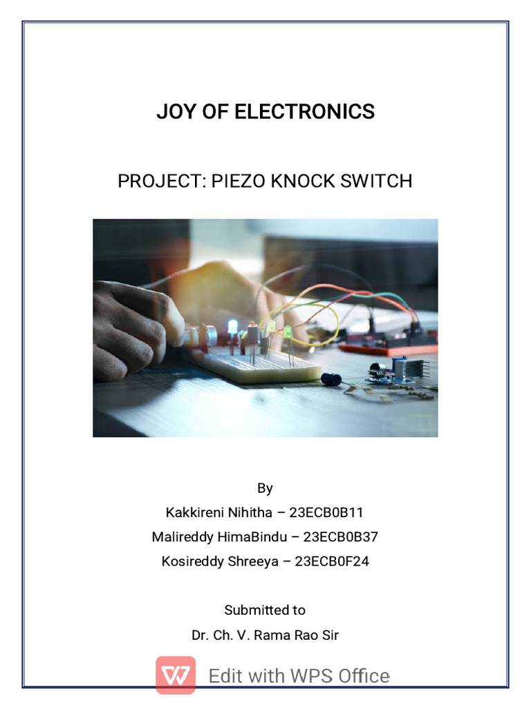 JoE Report | PDF | Electronic Circuits | Piezoelectricity