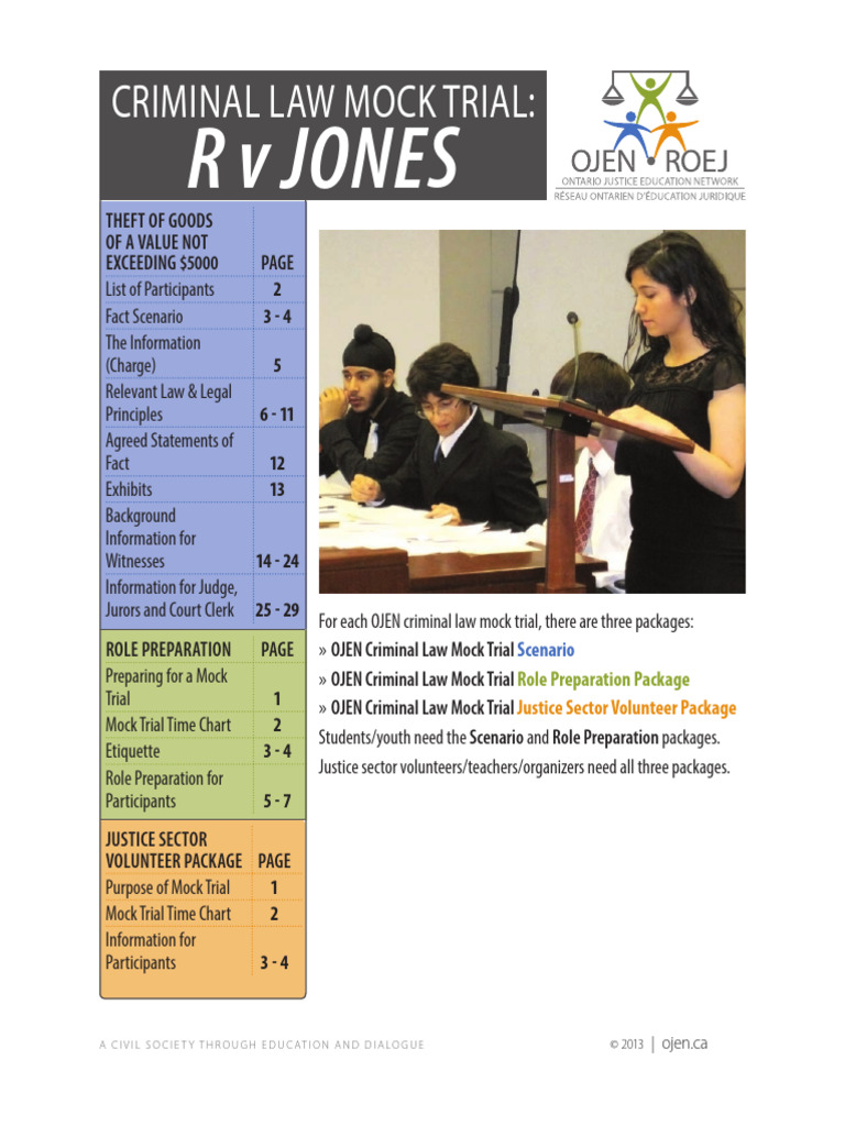 OJEN-Criminal-Law-Mock-Trial - R V-Jones | PDF | Mens Rea | Intention ...