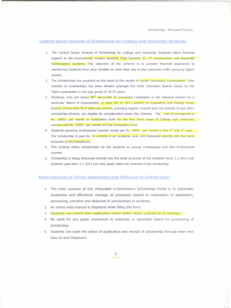 Pfms MHRD Scholarships | PDF