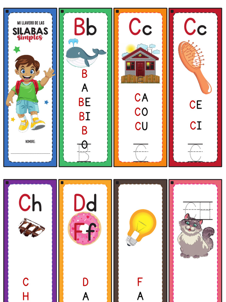 Llavero de Las Sílabas Simples para Niños | PDF