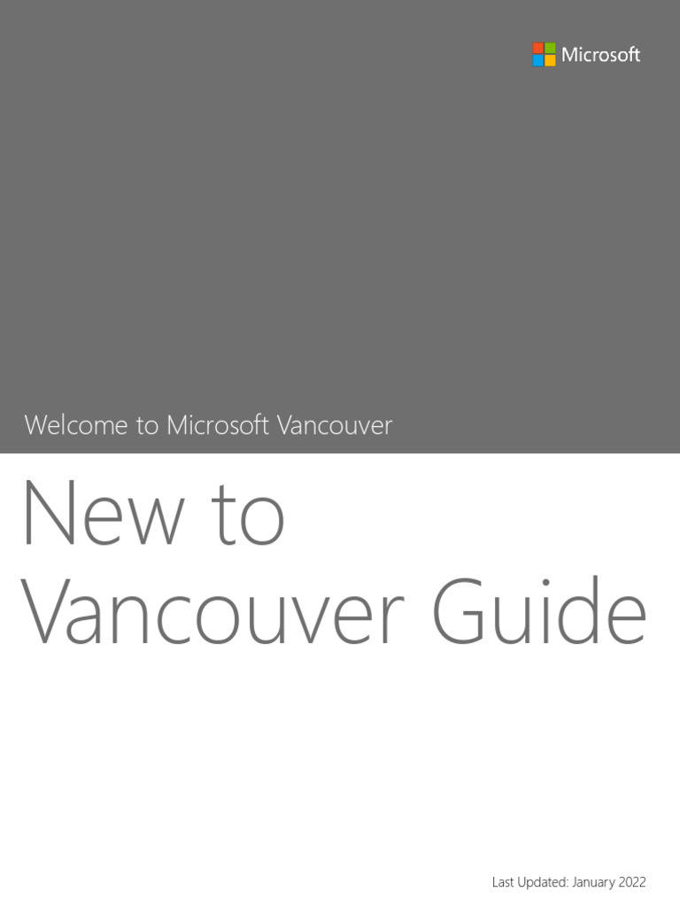 Microsoft Vancouver Newcomer's Guide | PDF | Cost Of Living