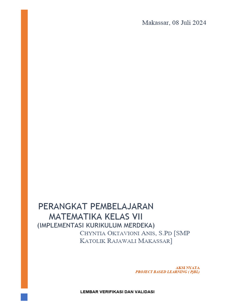 Modul Matematika Kelas Vii (1) | PDF