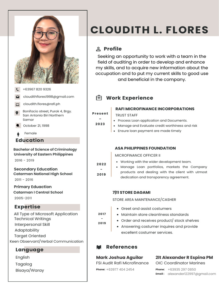 Simple Professional CV Resume | PDF