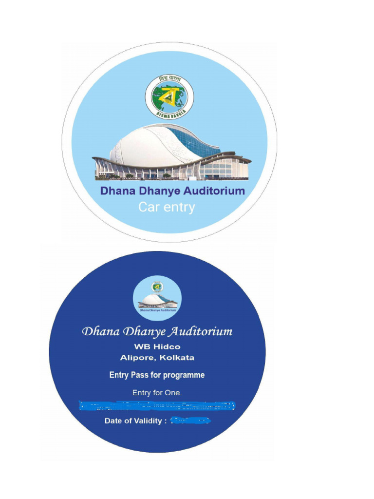 Car Sticker, Entry Pass | PDF