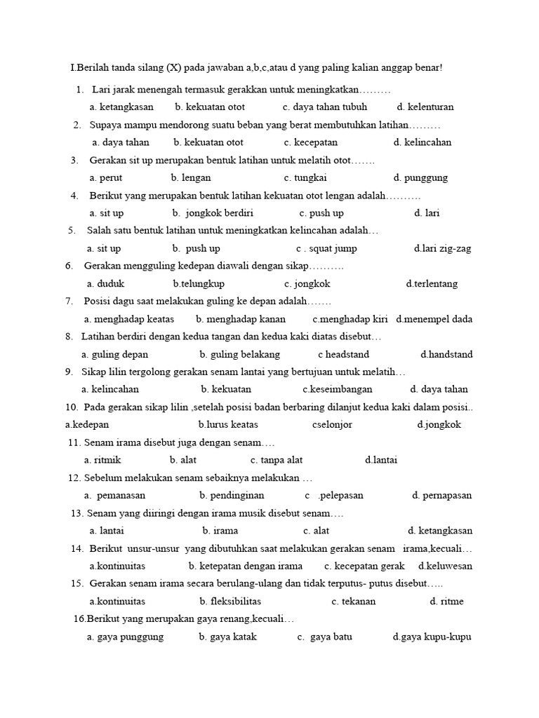 Pat Pjok Kelas 6 2021-2022 | PDF