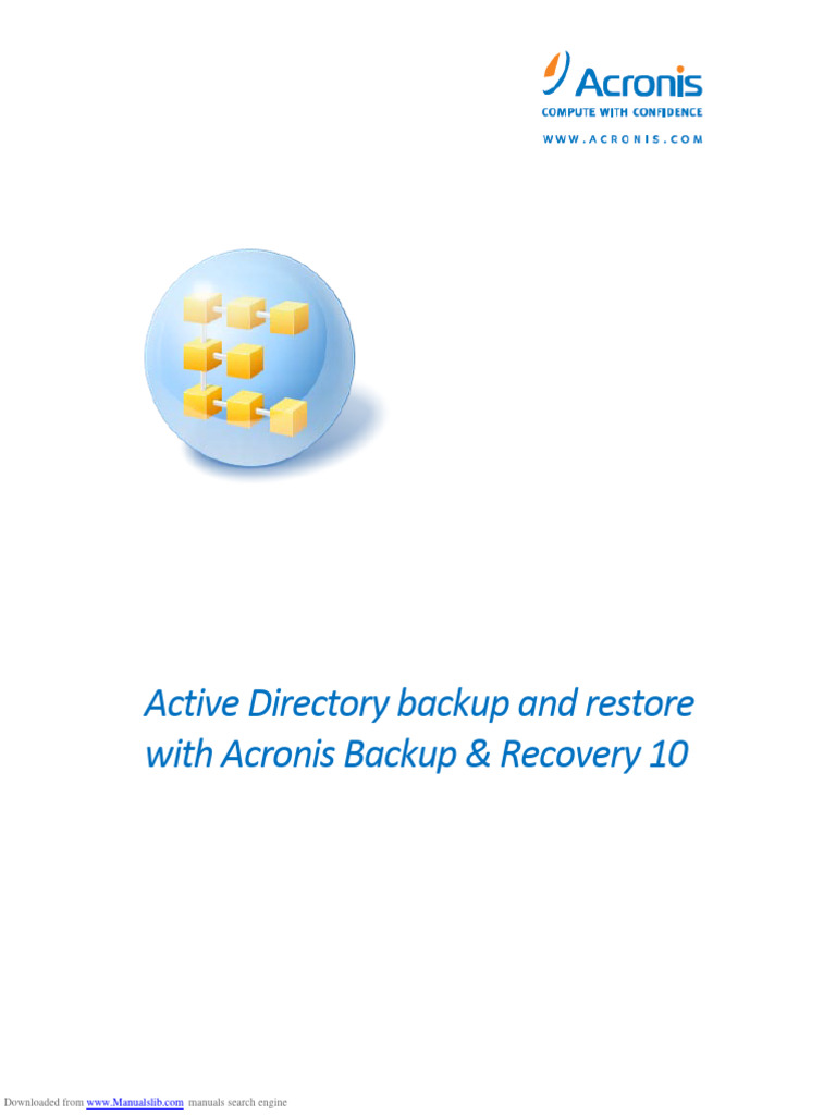 Backup And Recovery 10 Active Directory Backup And Restore Pdf Active Directory Backup