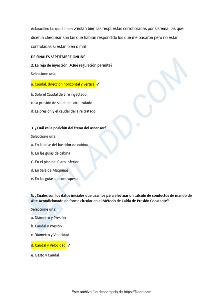 Recopilacion Finales y Parciales Insta 3 2020docx | PDF | Ascensor | Humedad