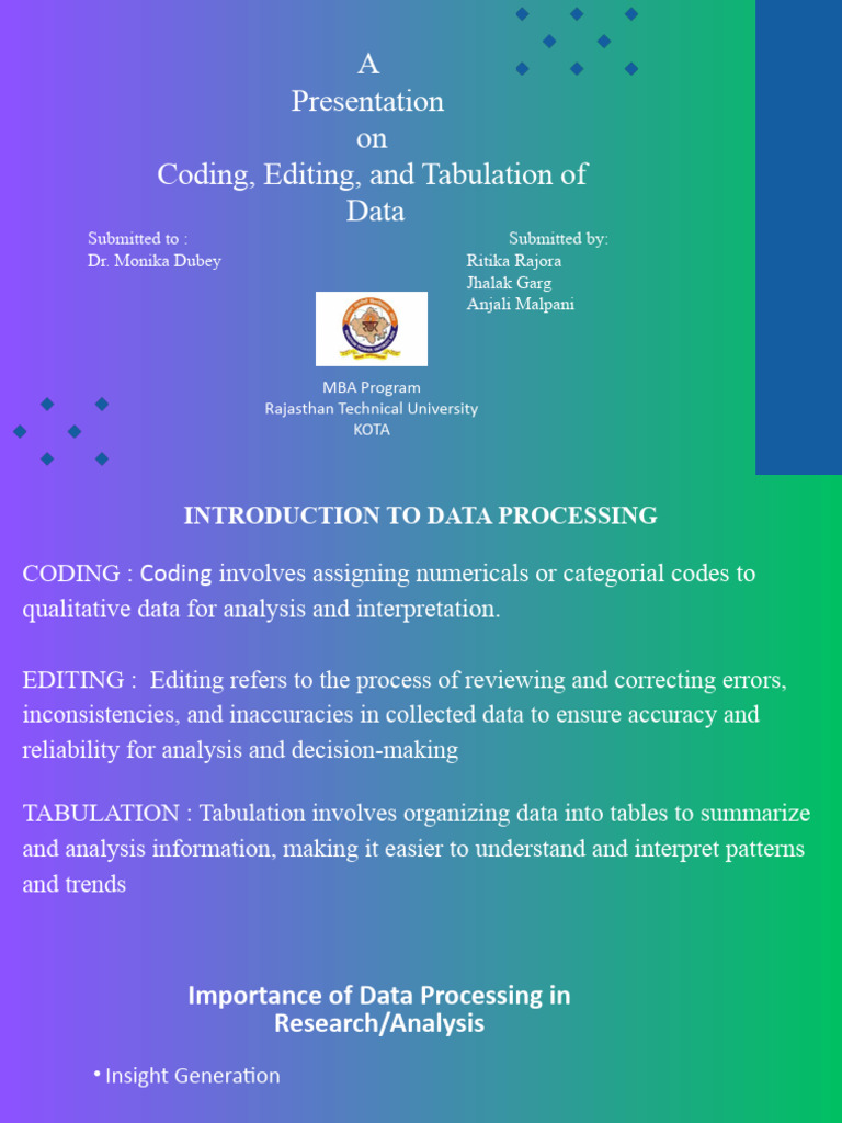 MR Presentation 3 | PDF | Data | Marketing Research