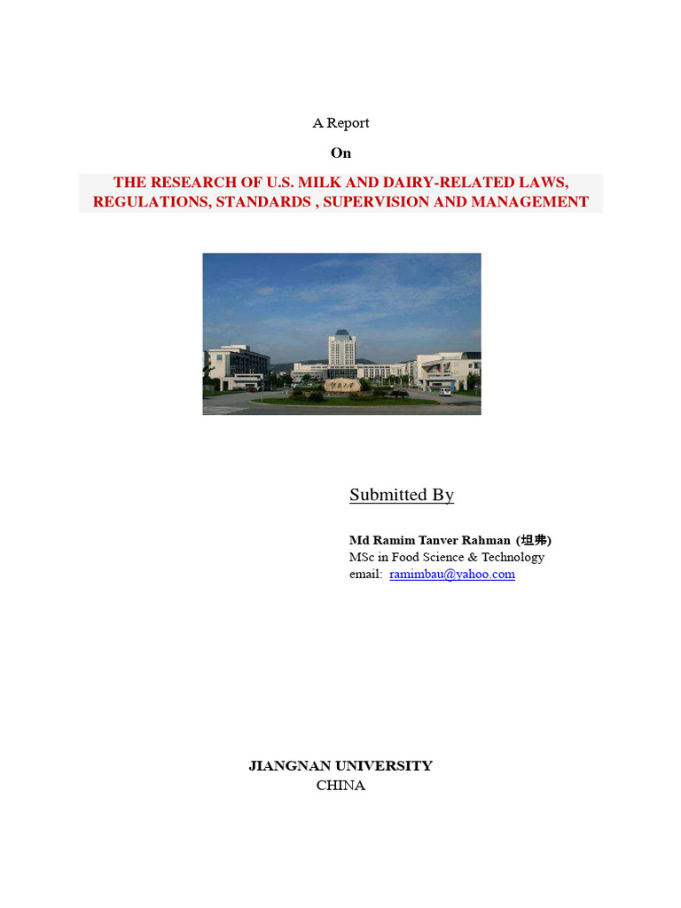 A Research On U S Milk and Dairy Related | PDF | Dairy Cattle | Dairy