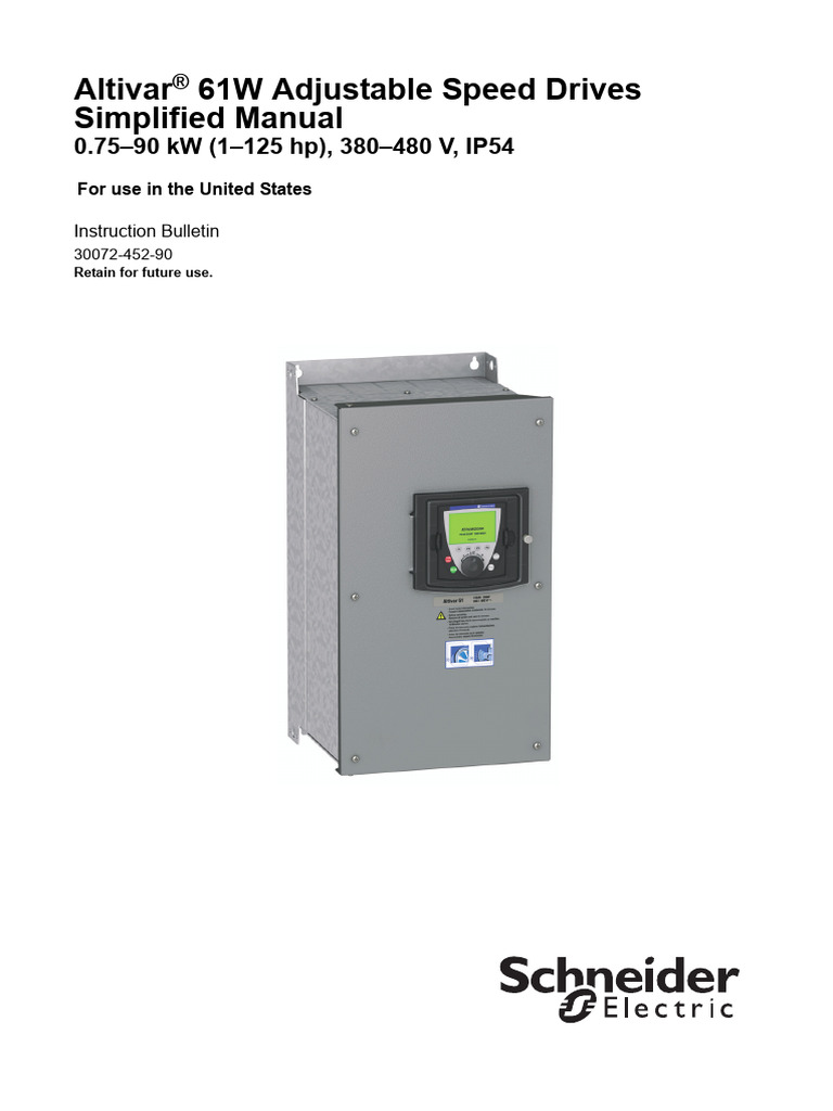 Altivar 61 VFD Installation Manual | PDF | Capacitor | Direct Current