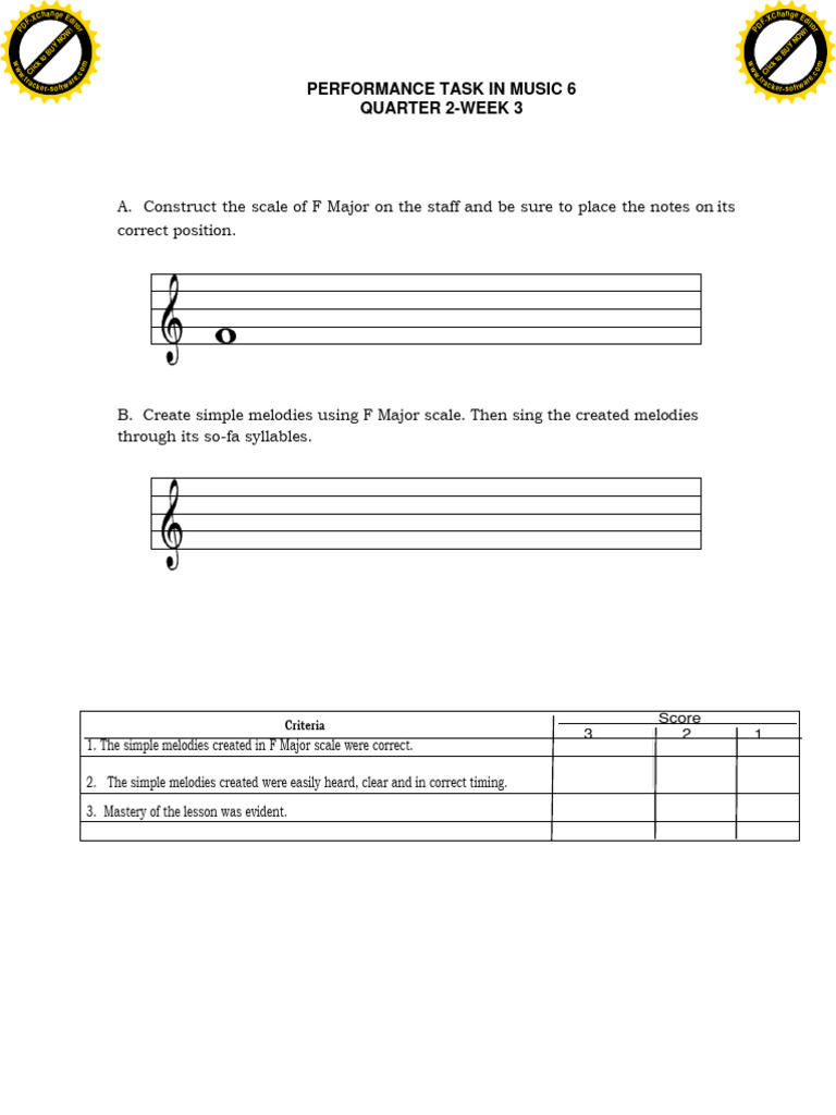Performance Task in Music 6 WK 3 | PDF