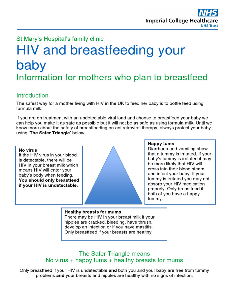 HIV and Breastfeeding Your Baby | PDF | Breastfeeding | Breast Milk