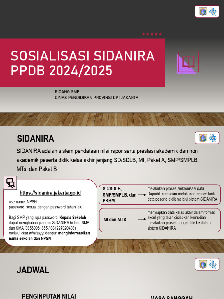 Sosialisasi Sistem SIDANIRA SMP 2024 | PDF