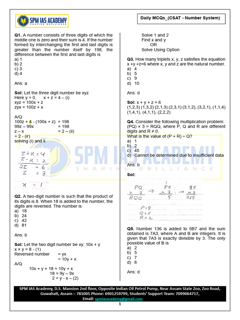 Number System | PDF | Mathematical Objects | Elementary Mathematics