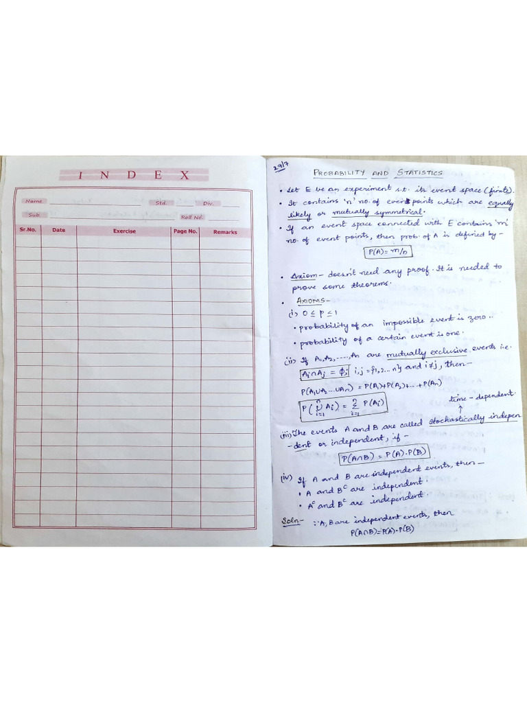 Probability Complete Notes | PDF