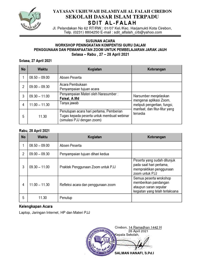 Workshop Guru: Optimalisasi Zoom PJJ | PDF