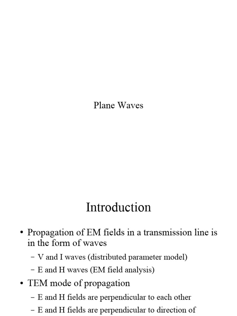 Lecture 3 Plane Waves | PDF | Polarization (Waves) | Waves Lecture 3 Plane Waves | PDF | Polarization (Waves) | Waves