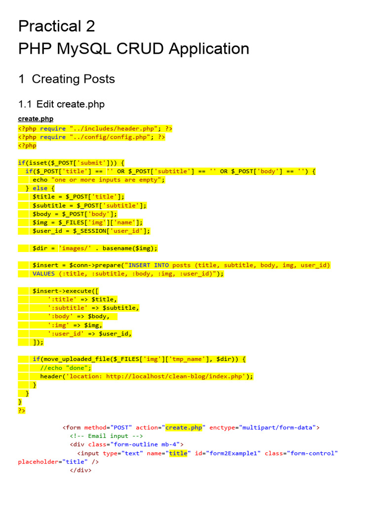 P02_PHP_MySQL_CRUD_Application | PDF | Hyperlink | Information Retrieval P02_PHP_MySQL_CRUD_Application | PDF | Hyperlink | Information Retrieval