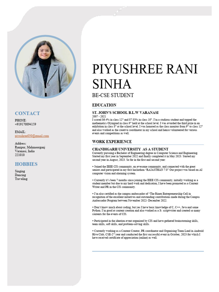 Resume Final | PDF | Computing