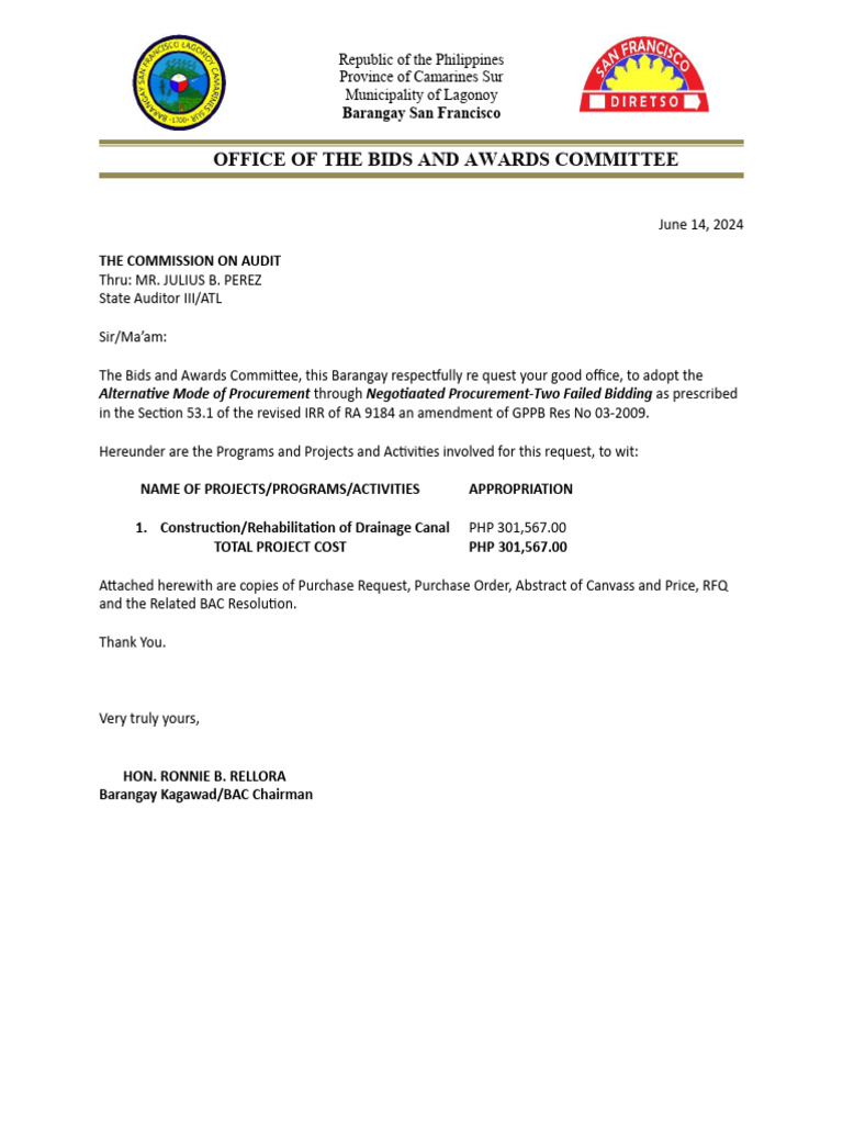 1 Letter To Coa | PDF