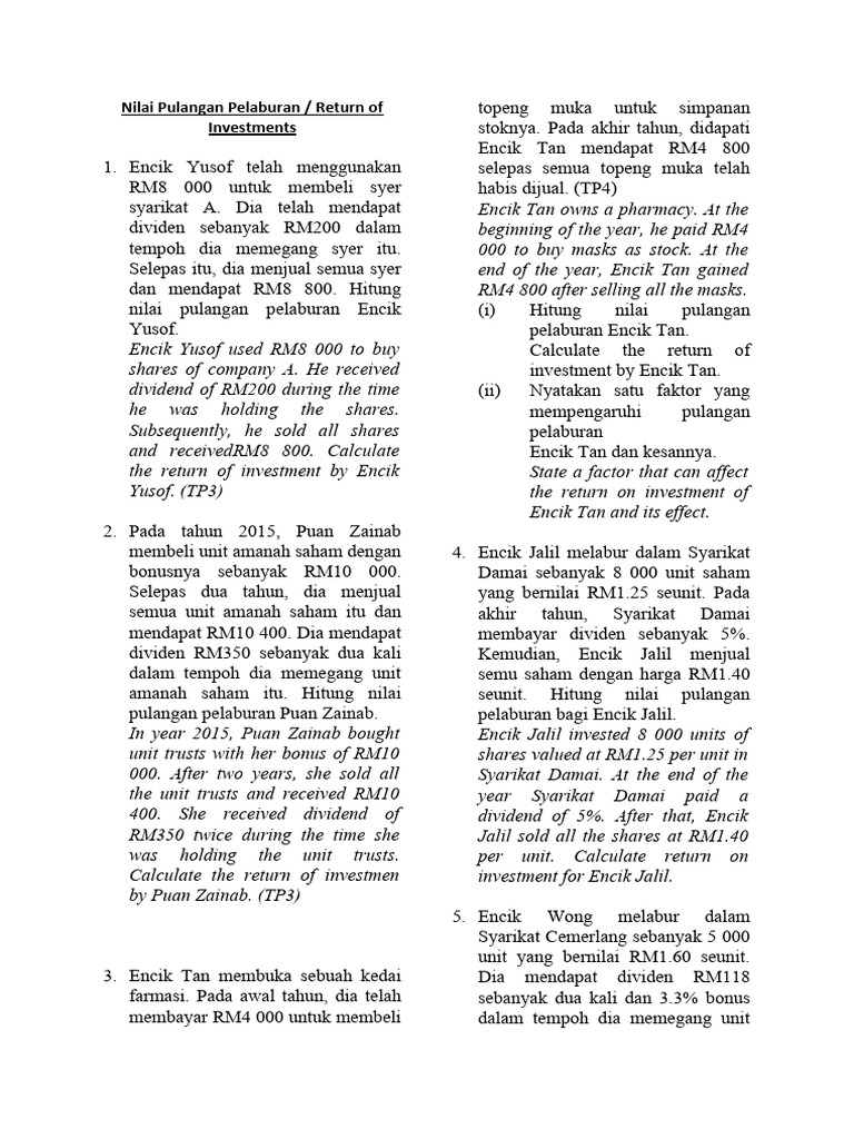 Modul Bab 3 Matematik Tingkatan 3 | PDF | Bisnis | Pengelolaan Keuangan & Uang