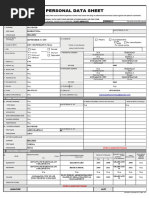 Personal Data Sheet Template | PDF