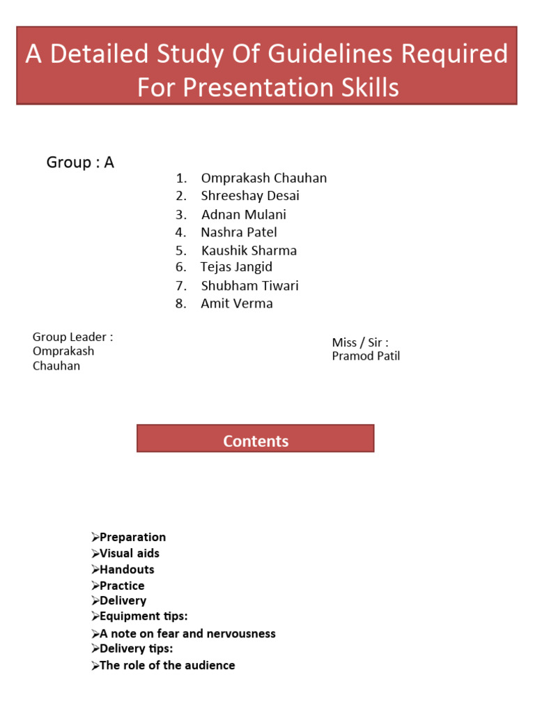 Essential Guidelines for Effective Presentations | PDF | Microsoft ...