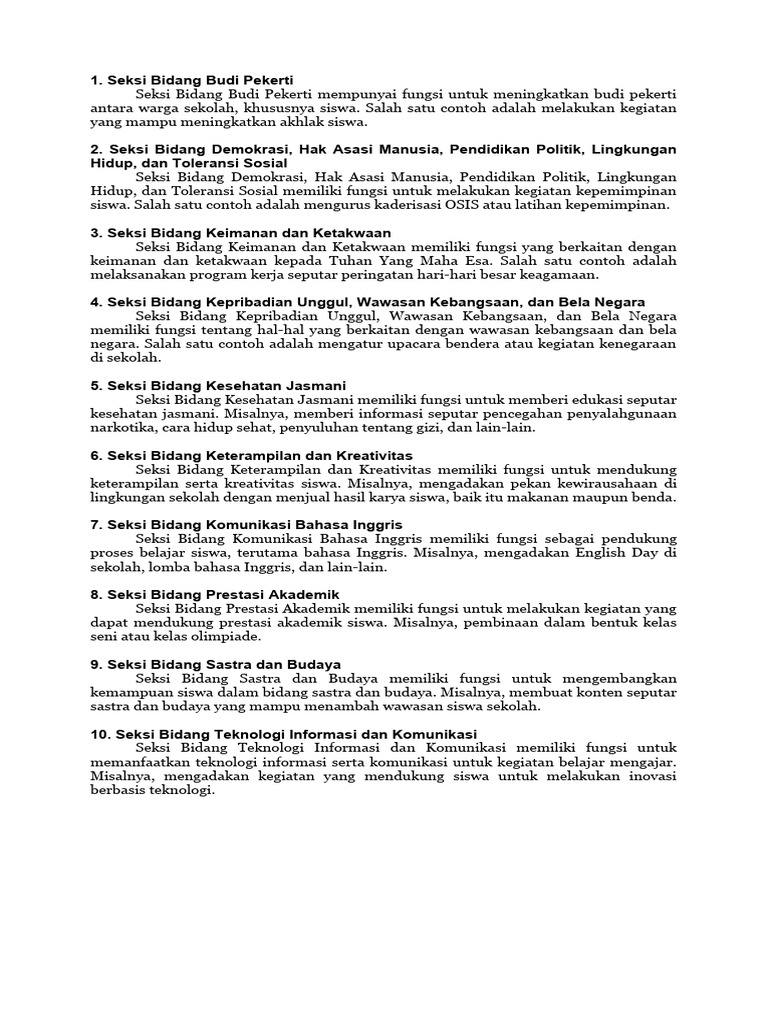 Soal Untuk Calon Osis | PDF