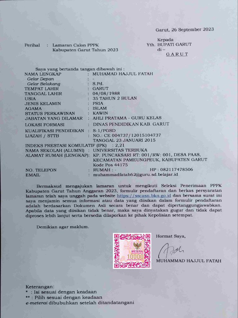 Stamp SURAT LAMARAN | PDF