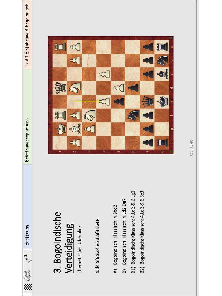 Opening Repertoire Lecture Part 7 | PDF