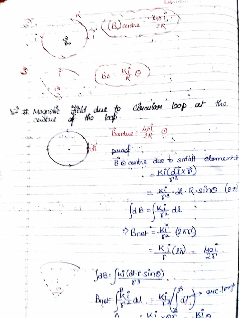 Circular Loop (Magnetism) | PDF | Science & Mathematics