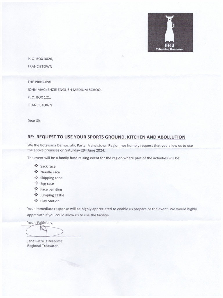 Facility Booking Request | PDF