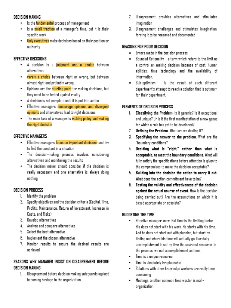 Decision Making and Construction Pre Planning | PDF | Disciplines ...
