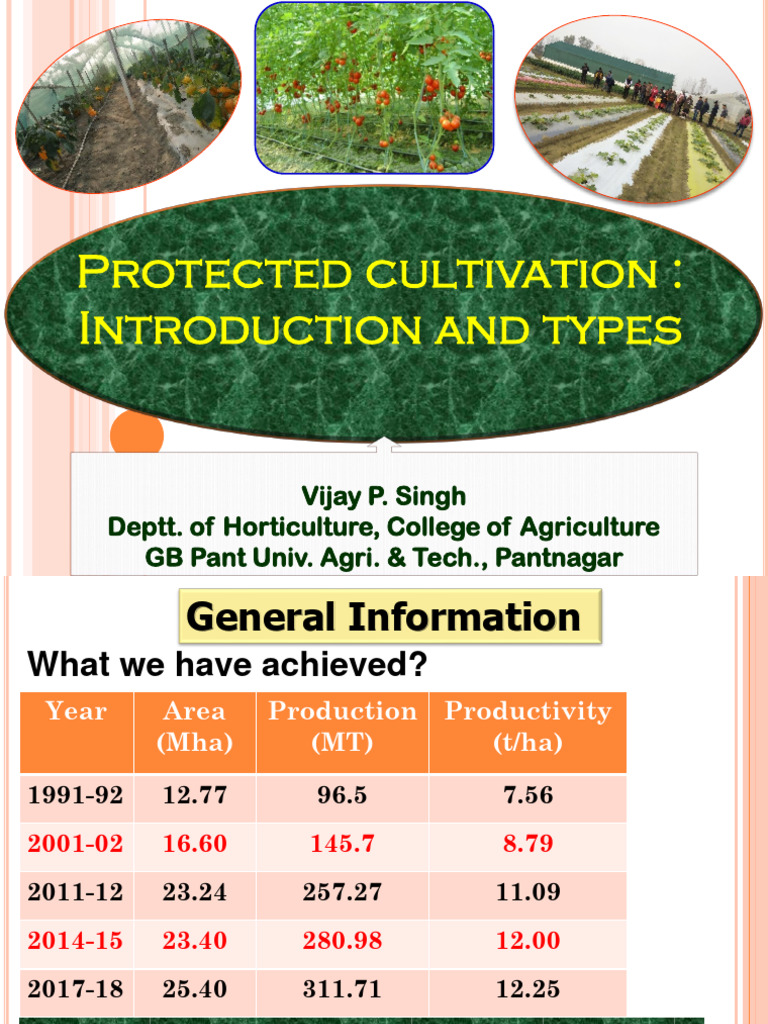 Prot. cult. Introduction | PDF | Agriculture | Agricultural Science
