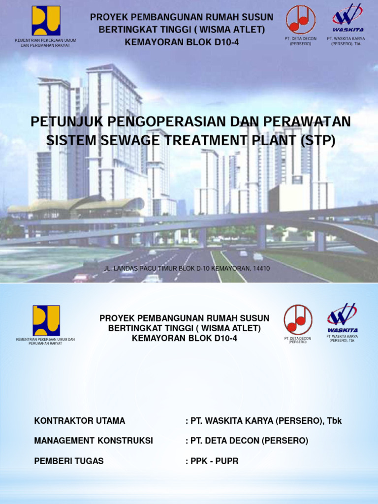 Manual Operasi STP Blok D-10 Tower 4 (244 m3) | PDF | Teknologi & Rekayasa