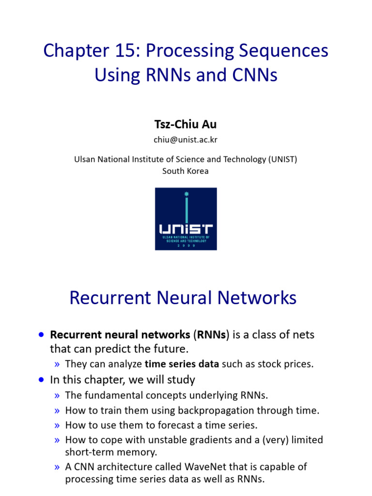 Chapter15_RNN | PDF | Artificial Neural Network | Time Series